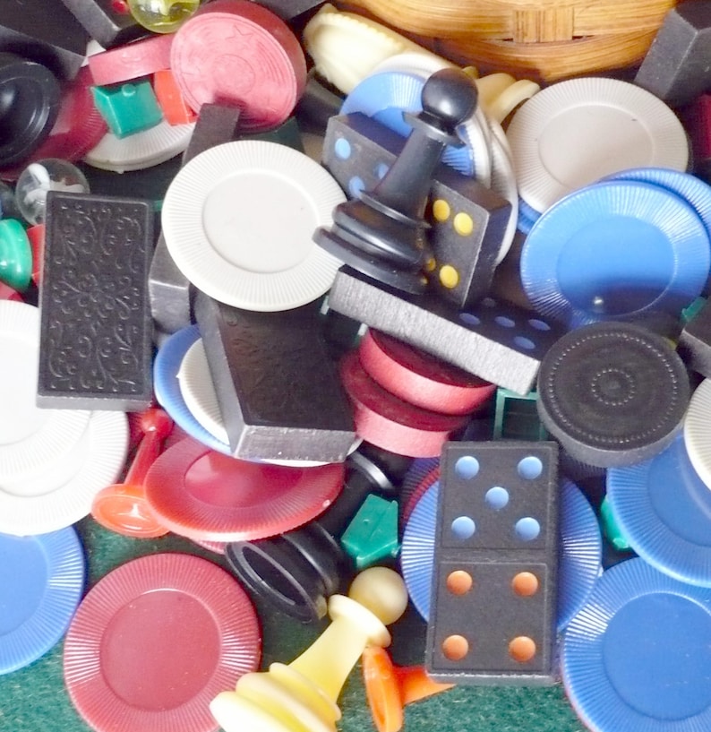 75 Vintage Board Game Pieces - Etsy