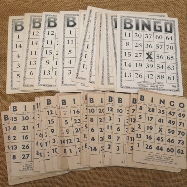 Vintage Bingo Cards - Etsy