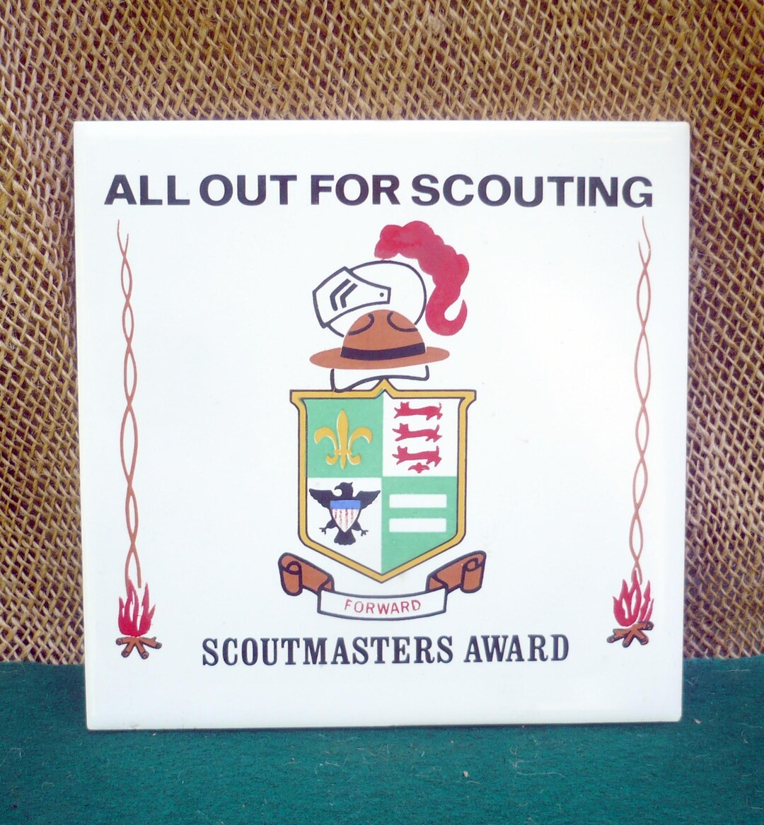 Vintage BOY SCOUT Award Tile - Etsy