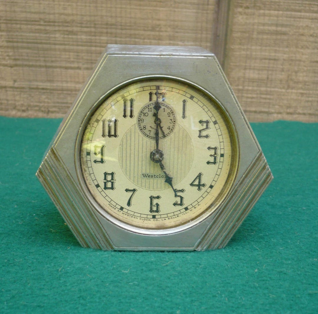 WESTCLOX Art Deco Alarm Clock-non Working - Etsy