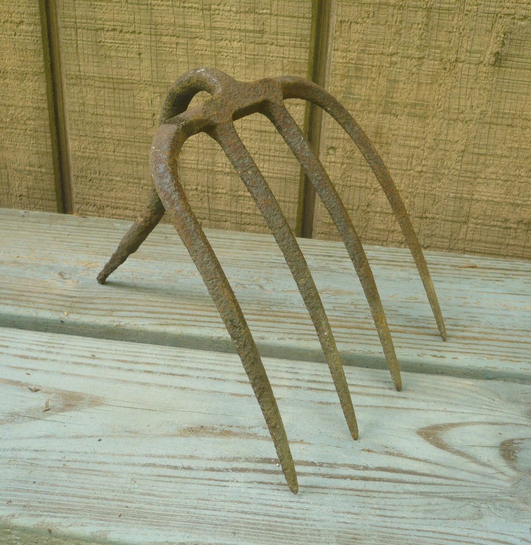 Vintage 4 Prong Cultivator Rake Head - Etsy