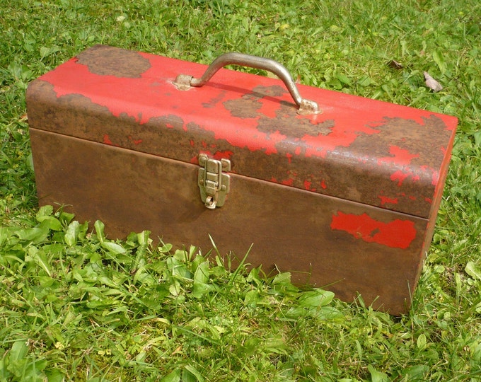 Chippy Red Tool Box With Lift Out Tray - Etsy