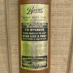 Vintage PYRENE Fire Extinguisher-empty - Etsy