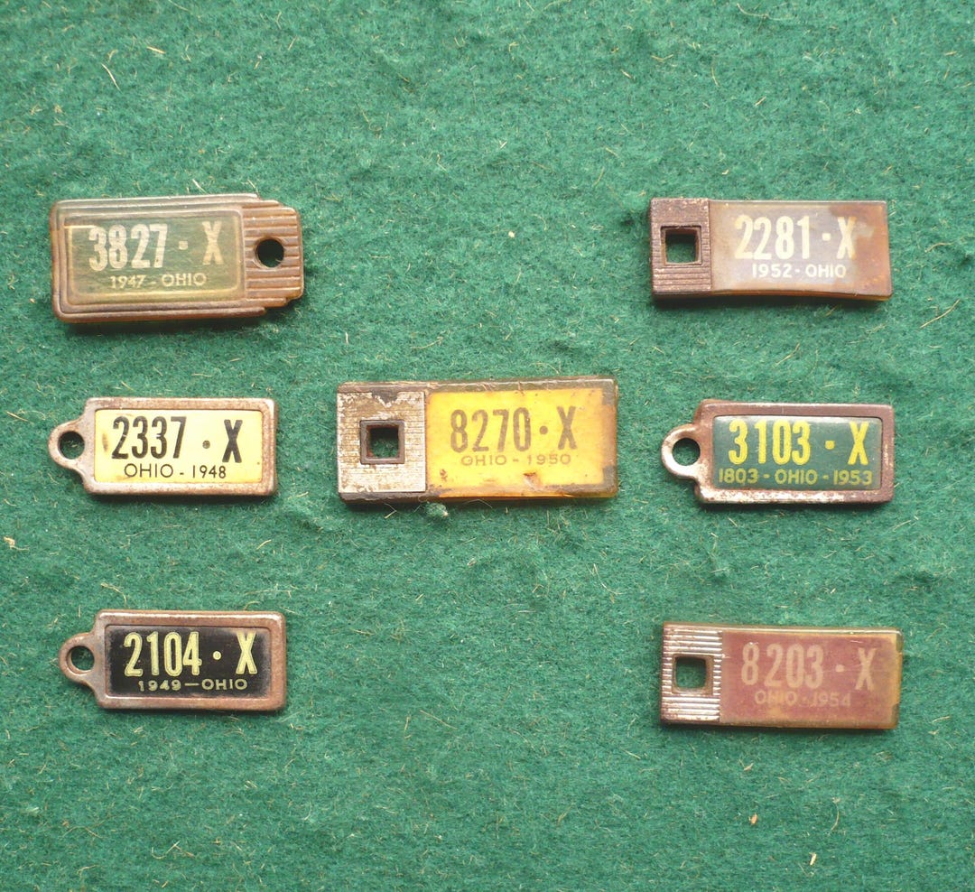 7 DAV License Plate Key Tags-ohio-all for One Price - Etsy