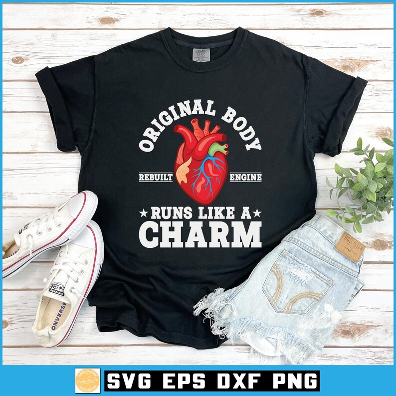 Rebuilt Engine Heart SVG, Open Heart Surgery Survivor Design (digital ...