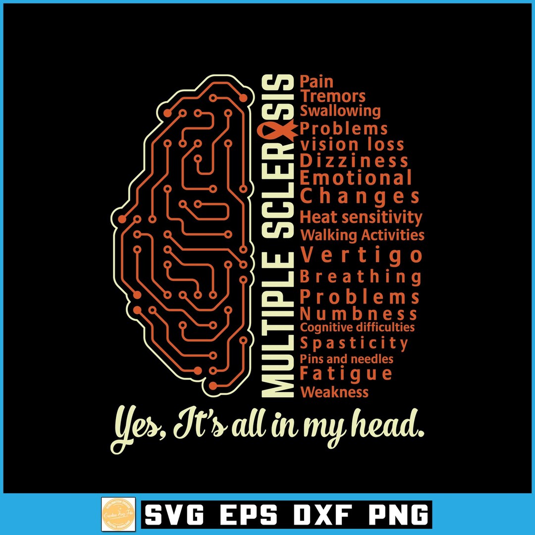 Multiple Sclerosis Facts SVG, MS Awareness Support Cutting File for ...