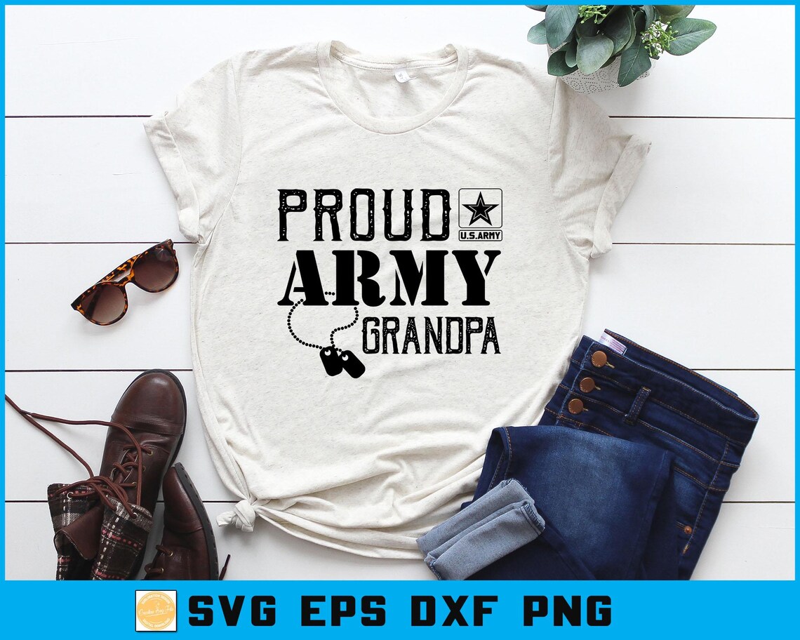 US Army Grandpa SVG: Military Pride Shirt Design (digital File) - Etsy