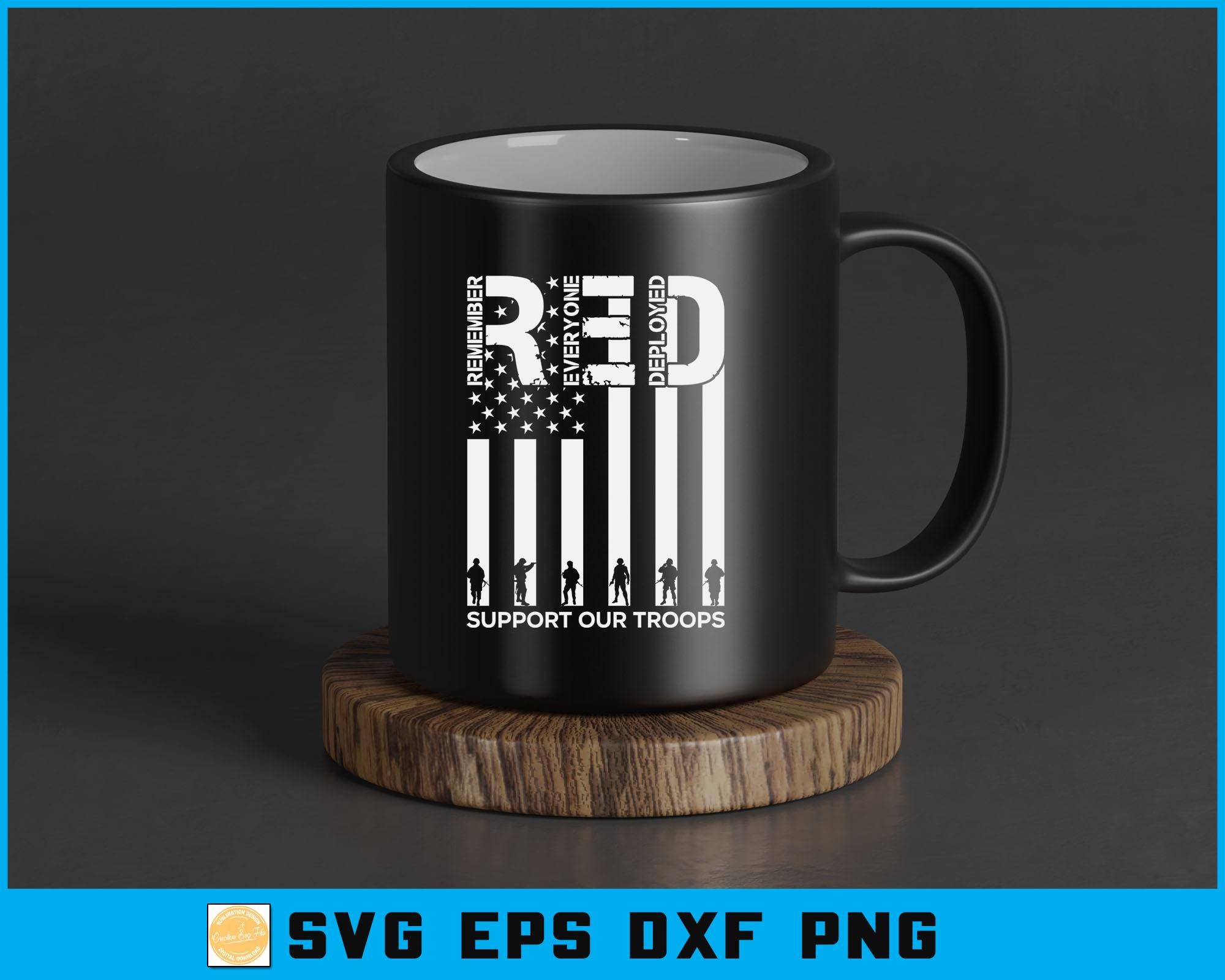 RED Remember Everyone Deployed SVG: Patriotic Military Support Design ...