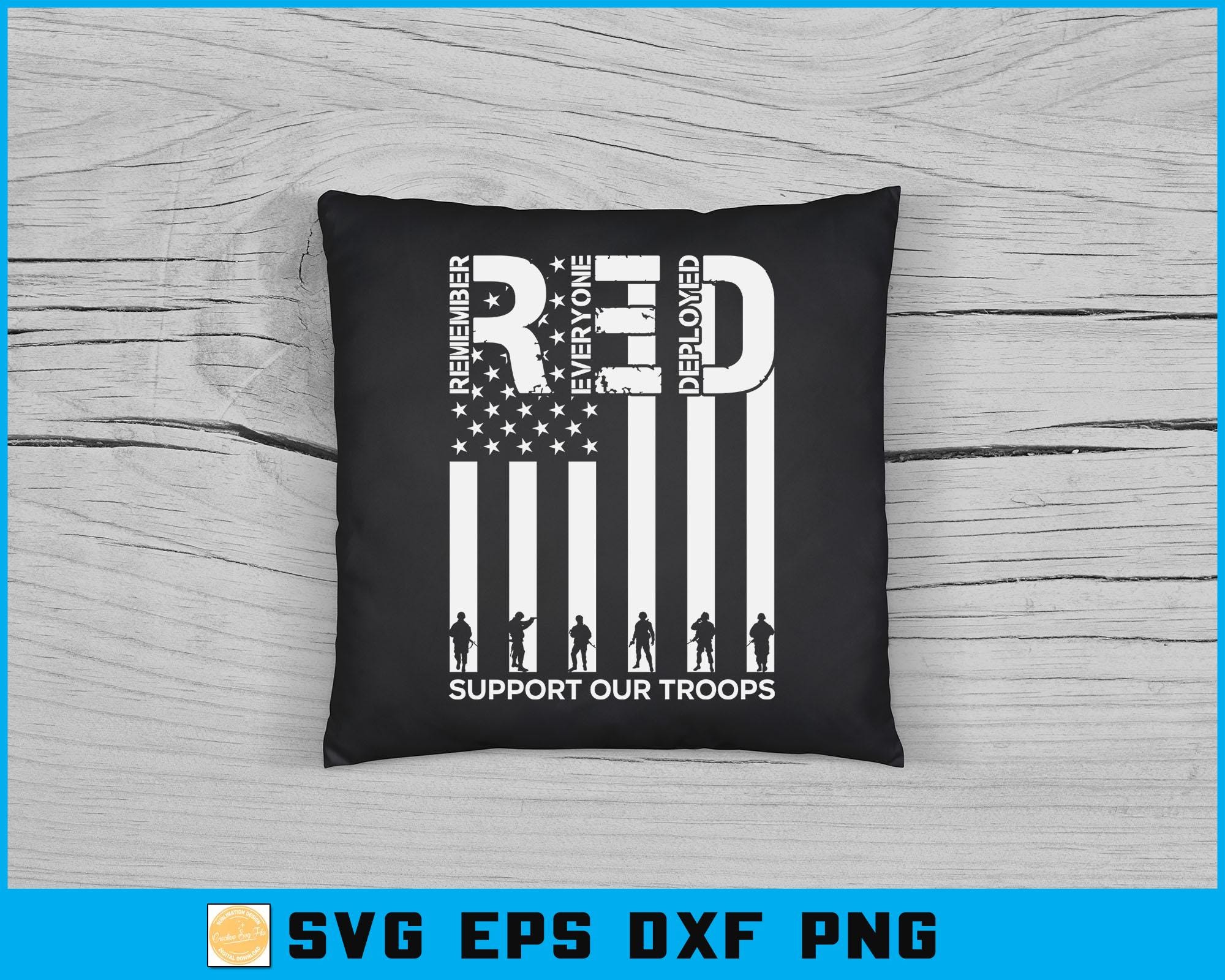 RED Remember Everyone Deployed SVG: Patriotic Military Support Design ...