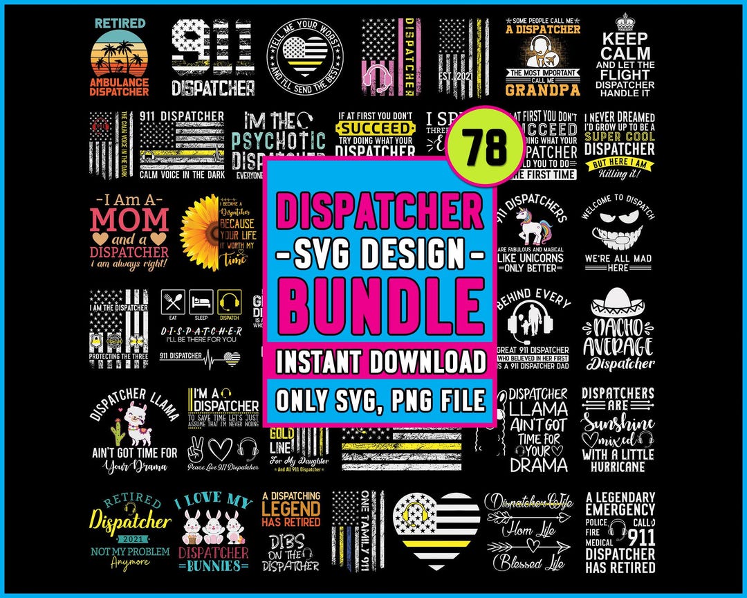 911 Dispatcher SVG Bundle: First Responder Designs (SVG, PNG) - Etsy
