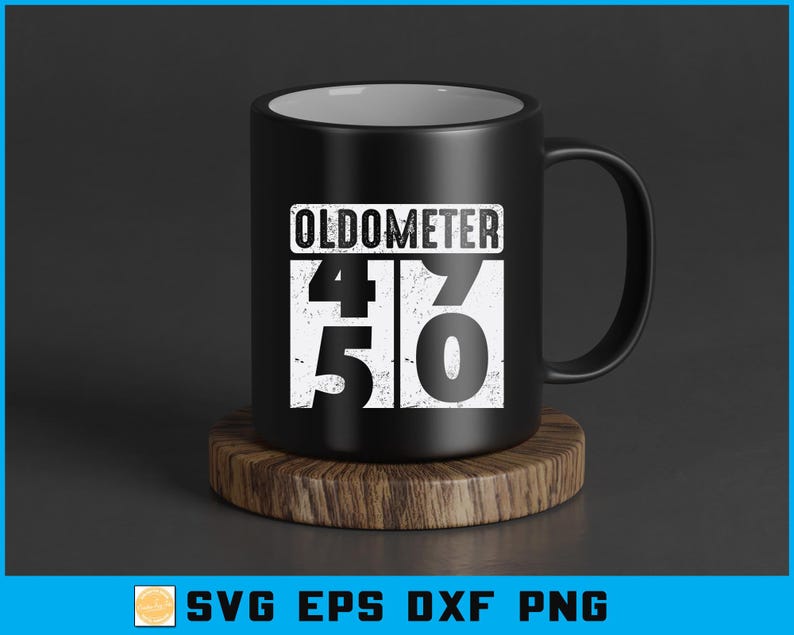 Funny 50th Birthday SVG Design: Oldometer Milestone Gag Gift (digital ...