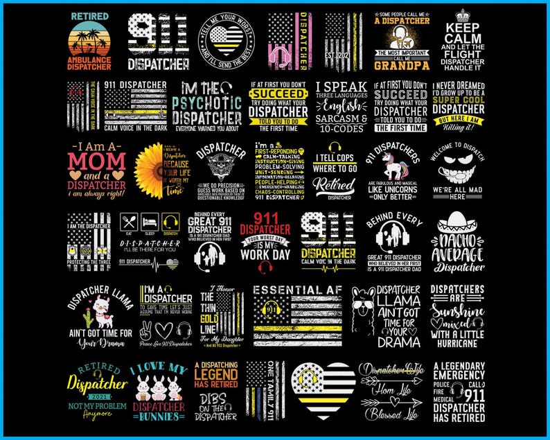 911 Dispatcher SVG Bundle: First Responder Designs (SVG, PNG) - Etsy