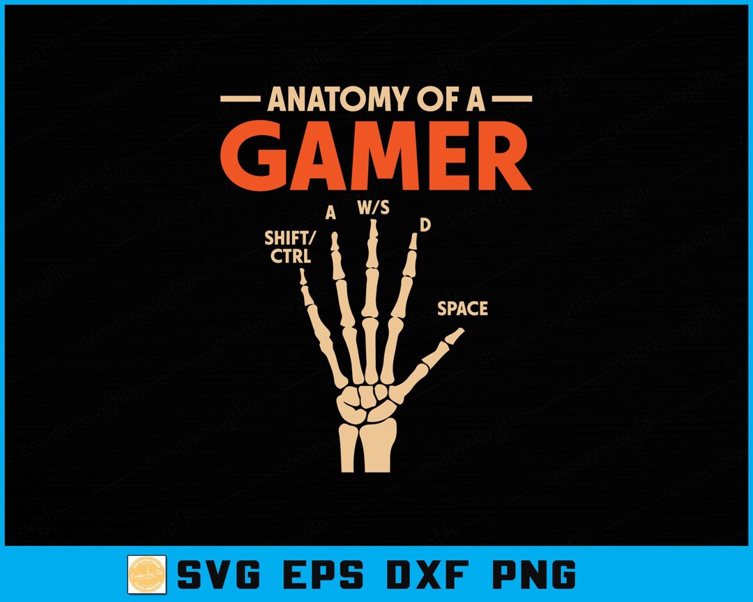 Gamer Skeleton Hand SVG: Funny Gaming Quote Cut File (digital Download ...