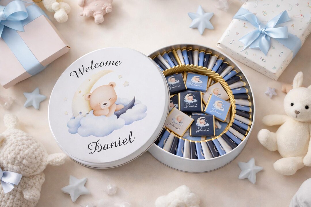 50 Pcs Baby Shower Chocolate, Personalized Baby Chocolate, Custom ...