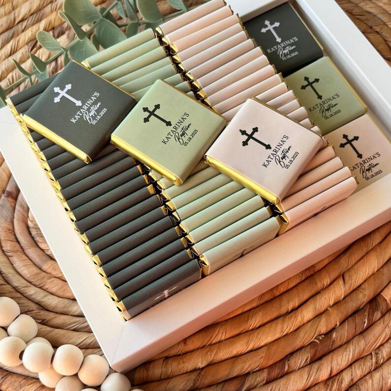 Custom Baptism Chocolate, Christening Favor, Chocolate Gift, Boy ...