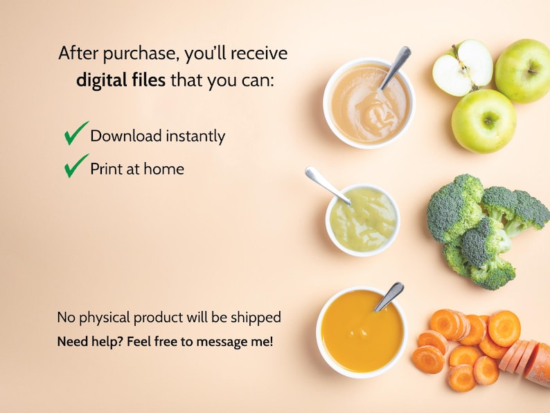 Baby First Foods Checklist Printable PDF | Baby Food Tracker | Starting ...