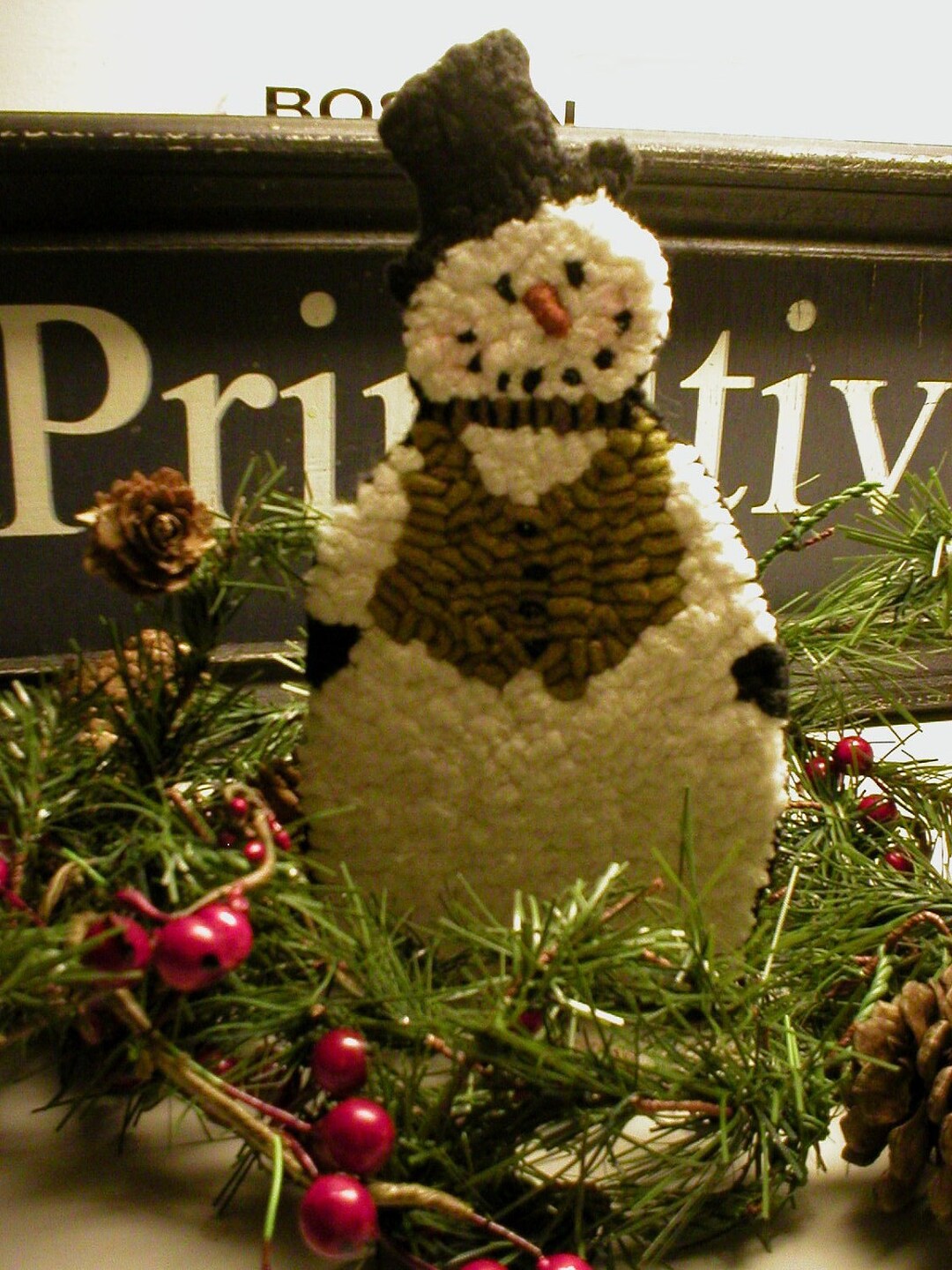 Hooked Rug Snowman PDF PATTERN Only Rue23paris Hooked Rug Snowman ...