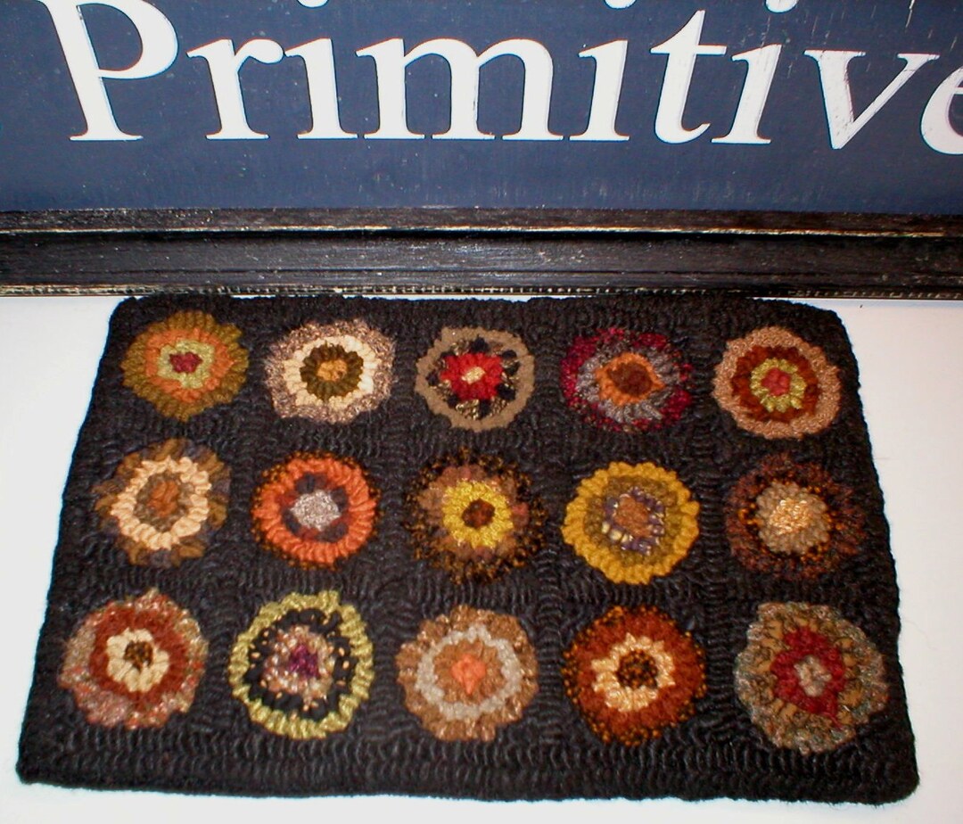 Hooked Rug Penny Rug Rue23paris Hooked Penny Rug - Etsy