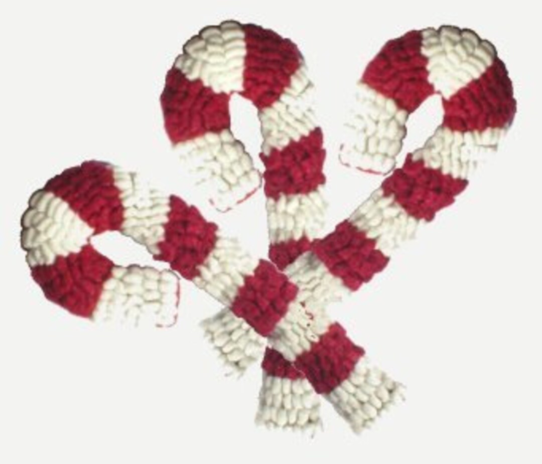 Hooked Rug Primitive Candy Canes Ornaments Rue23paris Hooked Rug Candy ...
