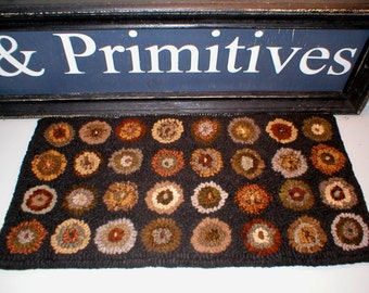 Hooked Rug Penny Rug Mat Rue23paris Penny Hooked Rug | Etsy