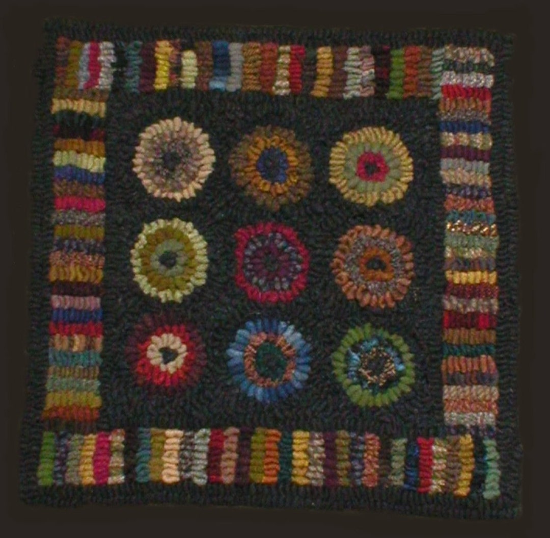 Hooked Rug Penny Rug Mat Rue23paris Penny Hooked Rug - Etsy