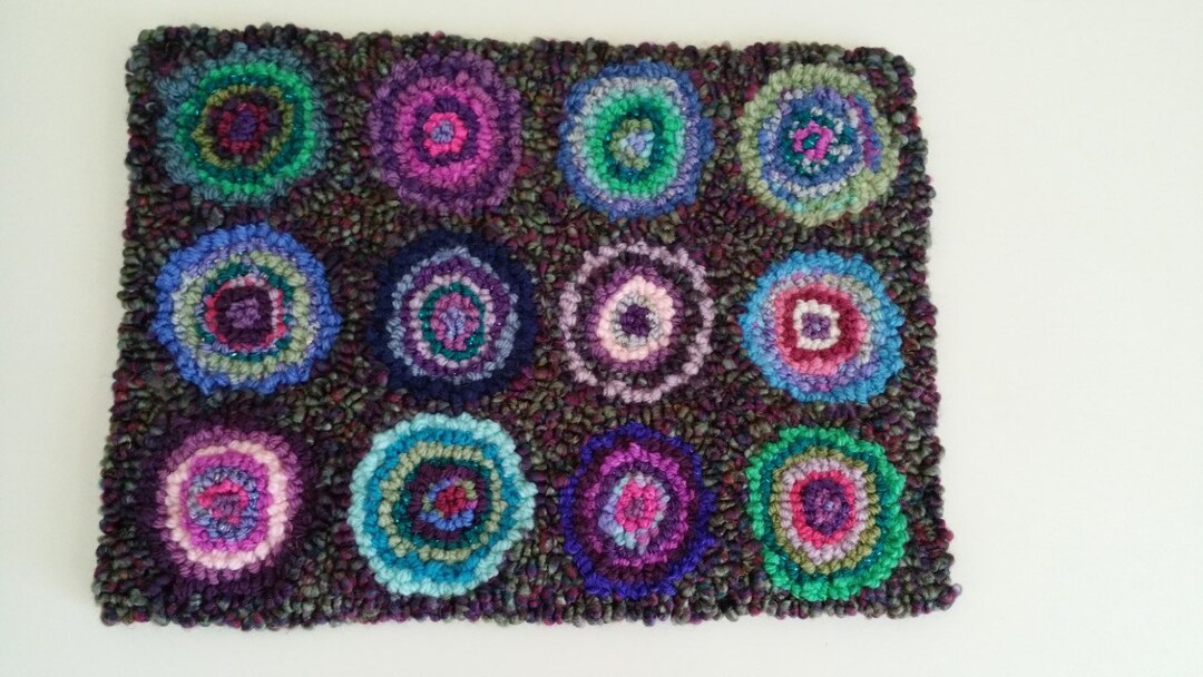 Hooked Rug Primitive Penny Mat SALE Rue23paris Penny Hooked Rug - Etsy