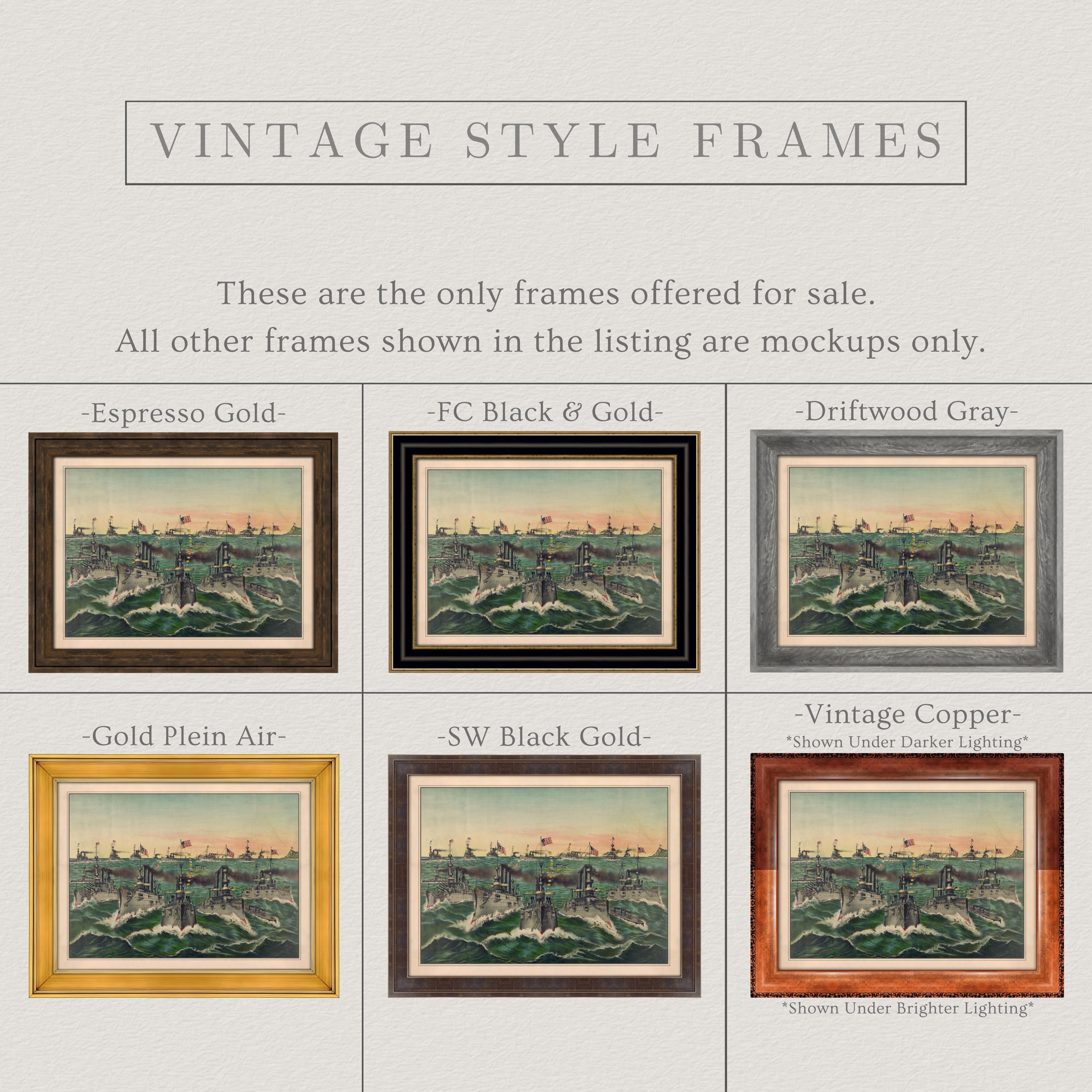 Vintage Naval Fleet Painting | Antique Maritime Warship Artwork ...