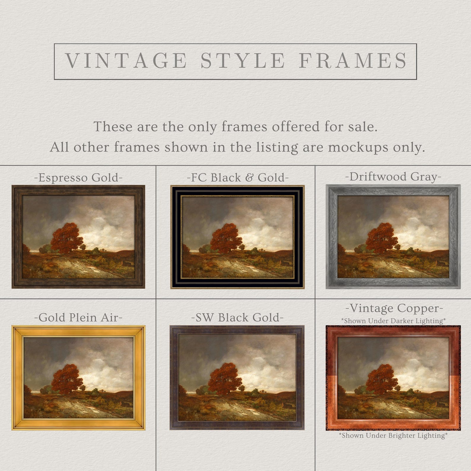 Vintage Autumn Landscape Painting | Moody Fall Wall Art | Antique ...