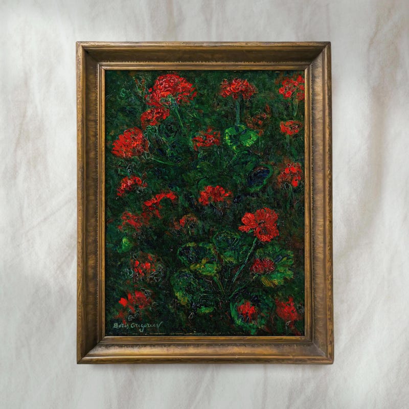 Geranium Painting - Etsy