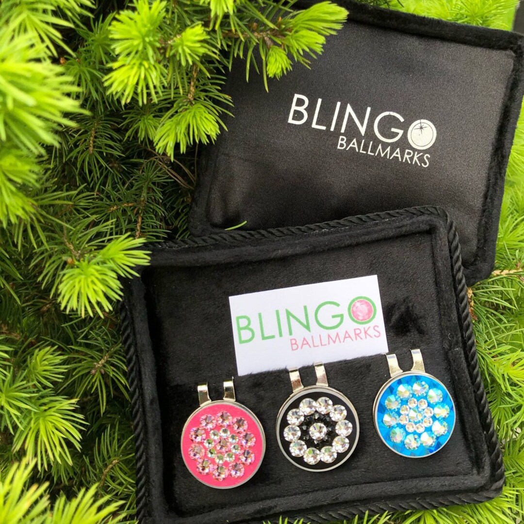 Blingo Ball Marker 3-piece Golf Gift Set With Logo Box - Crystal Ladies ...