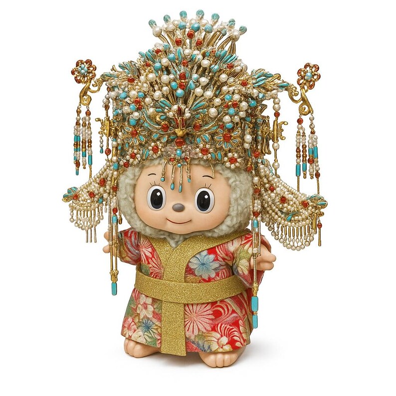 Labubu Headdress Crown | Handmade Chinese Style Headpiece | Vintage ...