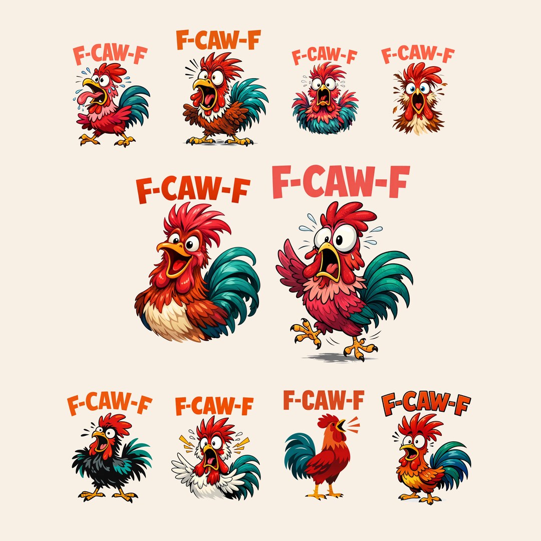 F-Caw-F Huhn 10 lustige PNG-Bundle verrückter lustiger Hahn Meme Png ...