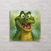 Chomp the Cheerful Gator Wall Art - Canvas - Etsy