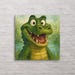 Chomp the Cheerful Gator Wall Art - Canvas - Etsy
