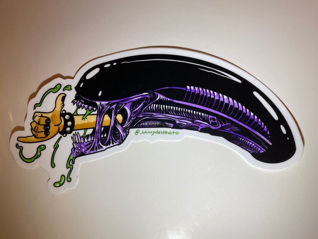 Sticker - Gnarly Xenomorph - Aliens - Etsy