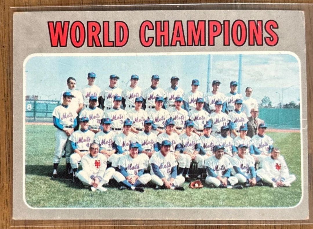 New York Mets - 1970 Topps World Champions #1 - Etsy