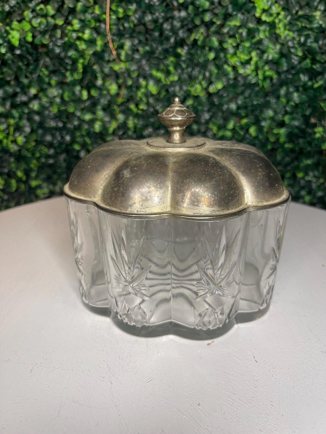 Godinger Crystal Legends Jar With Silver Plated Lid - Etsy