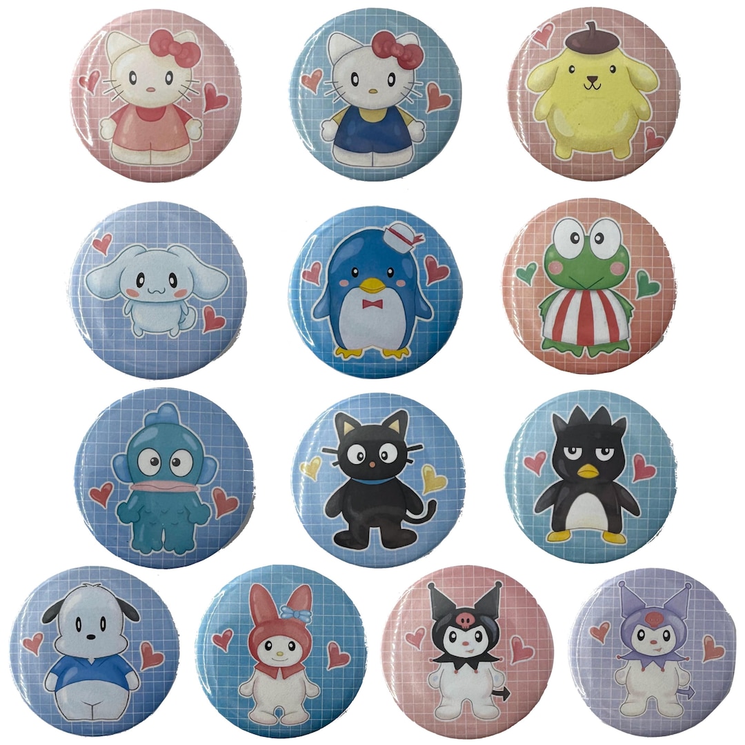 Sanrio Heart Buttons - Etsy