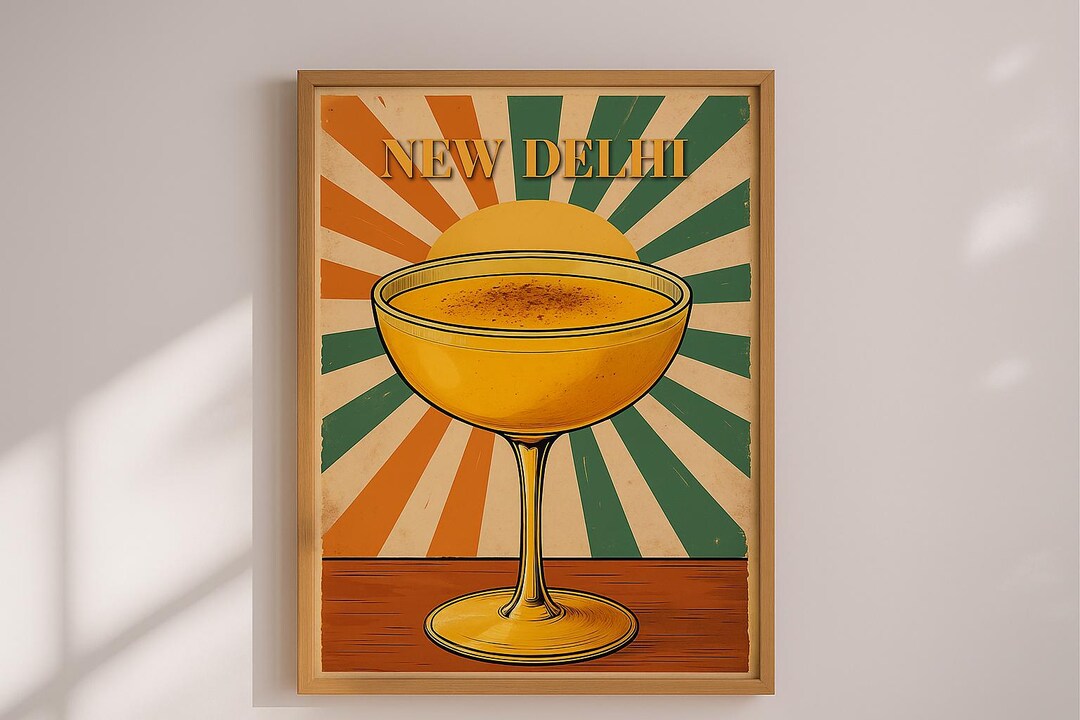 Mango Lassi Martini Poster – New Delhi India-inspired Cocktail Print - Etsy
