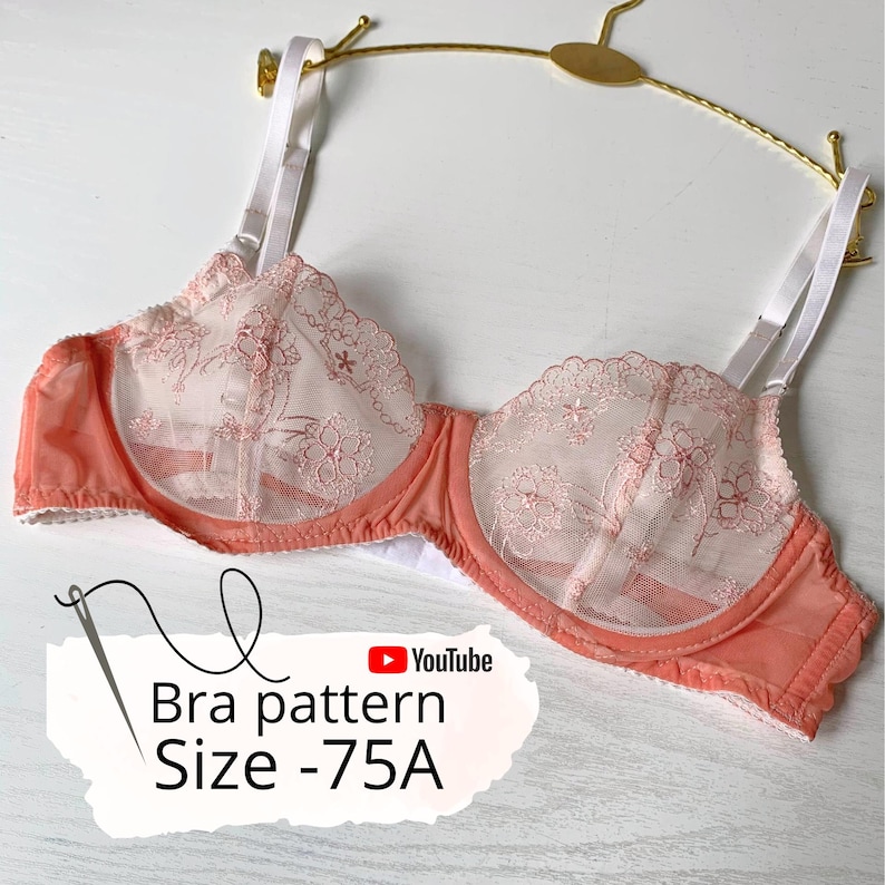 75A Underwire Bra Sewing Pattern PDF| DIY Lace Bra| Printable Lingerie ...