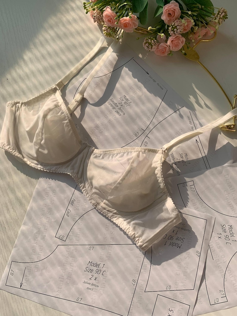 75A Underwire Bra Sewing Pattern PDF| DIY Lace Bra| Printable Lingerie ...