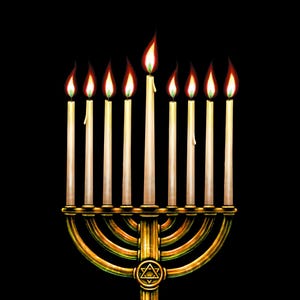 Wowindow Poster Menorah Hanukkah - Etsy
