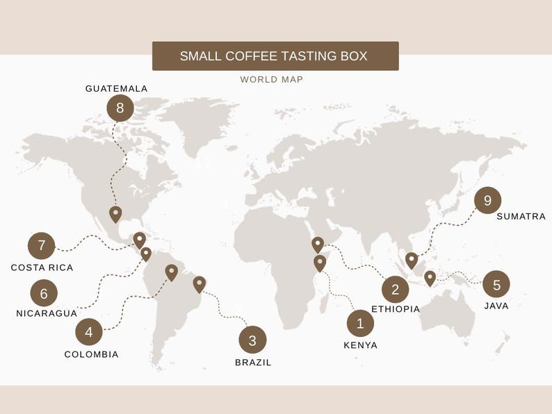 Around the World Coffee Tasting Gift, Freshly Roasted Coffee: Coffee ...
