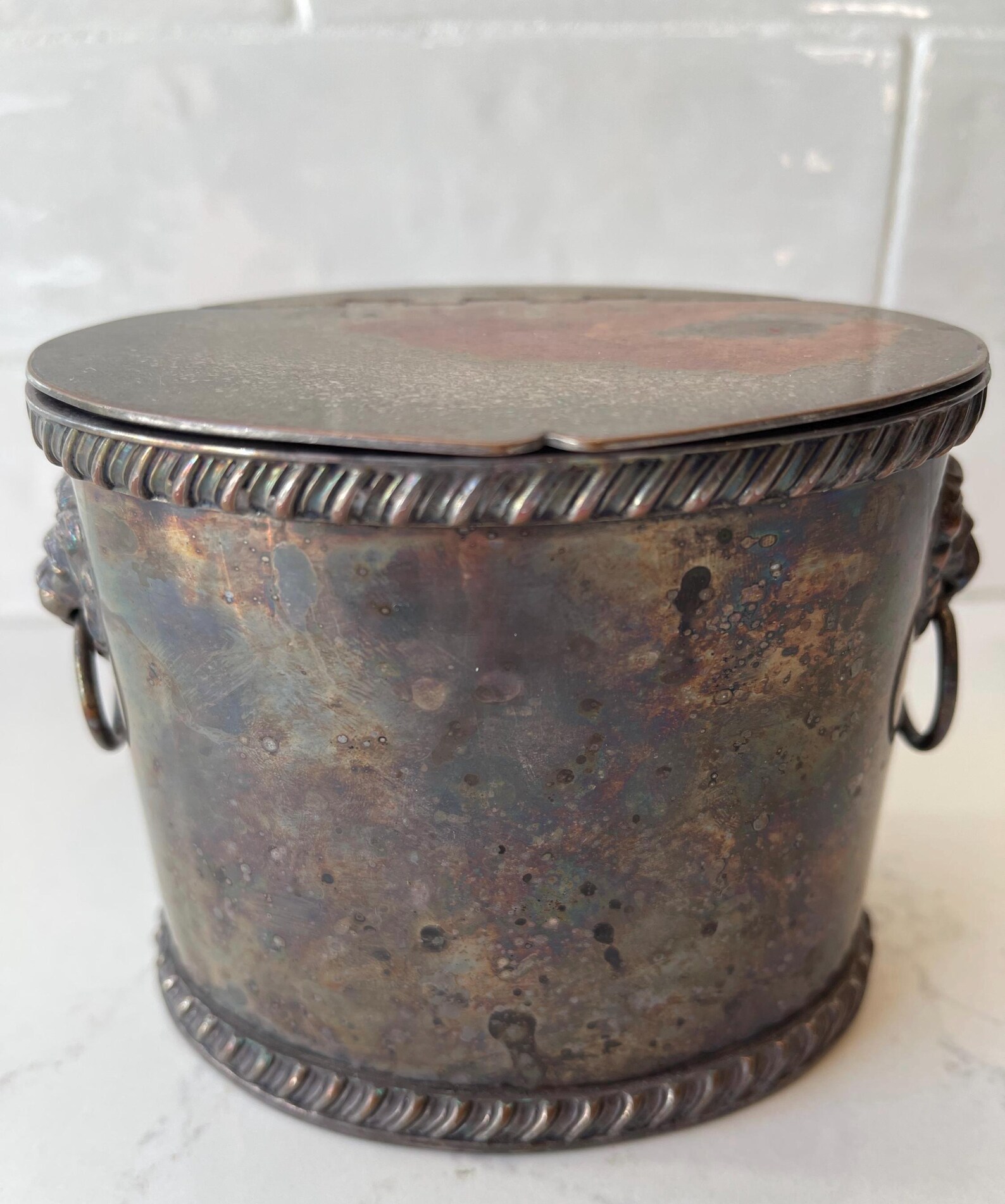 Antique Sterling Silver Over Copper Tea Caddy Made in England #73777 - Etsy