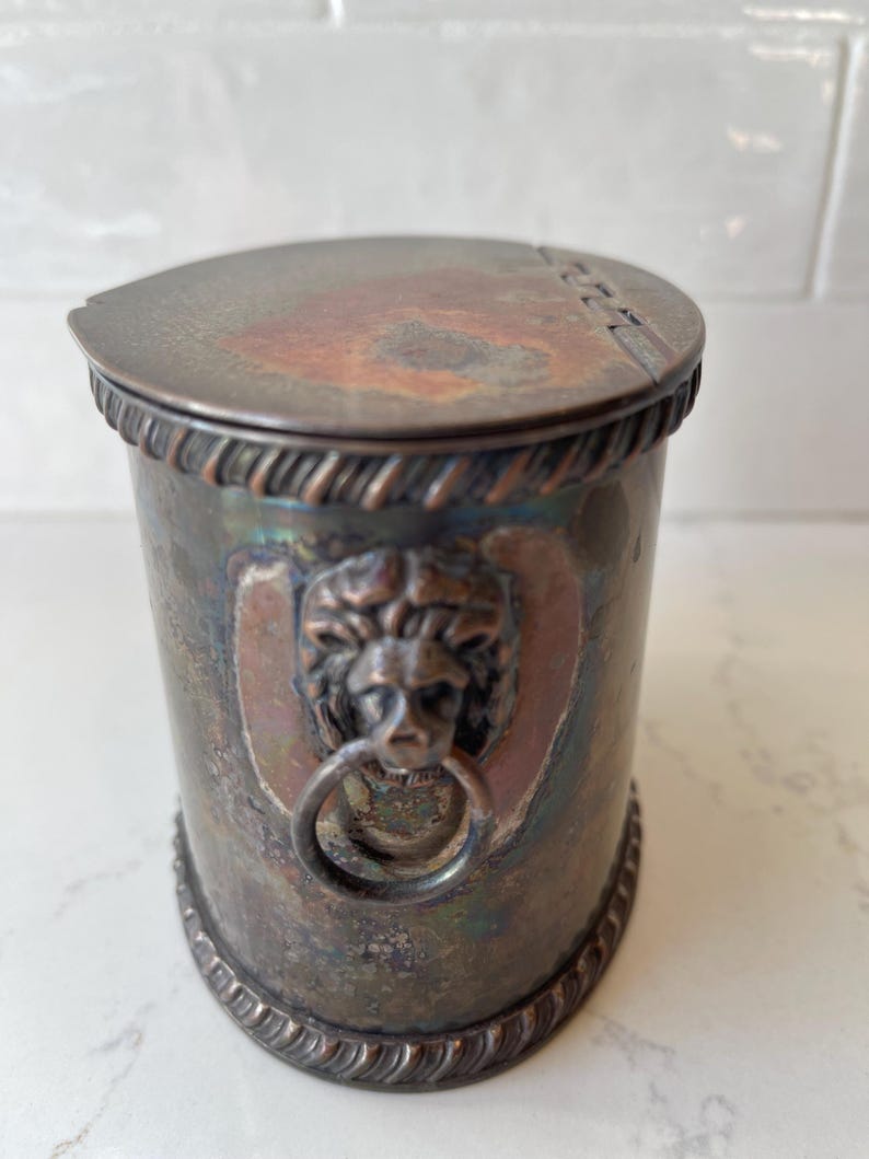 Antique Sterling Silver Over Copper Tea Caddy Made in England #73777 - Etsy