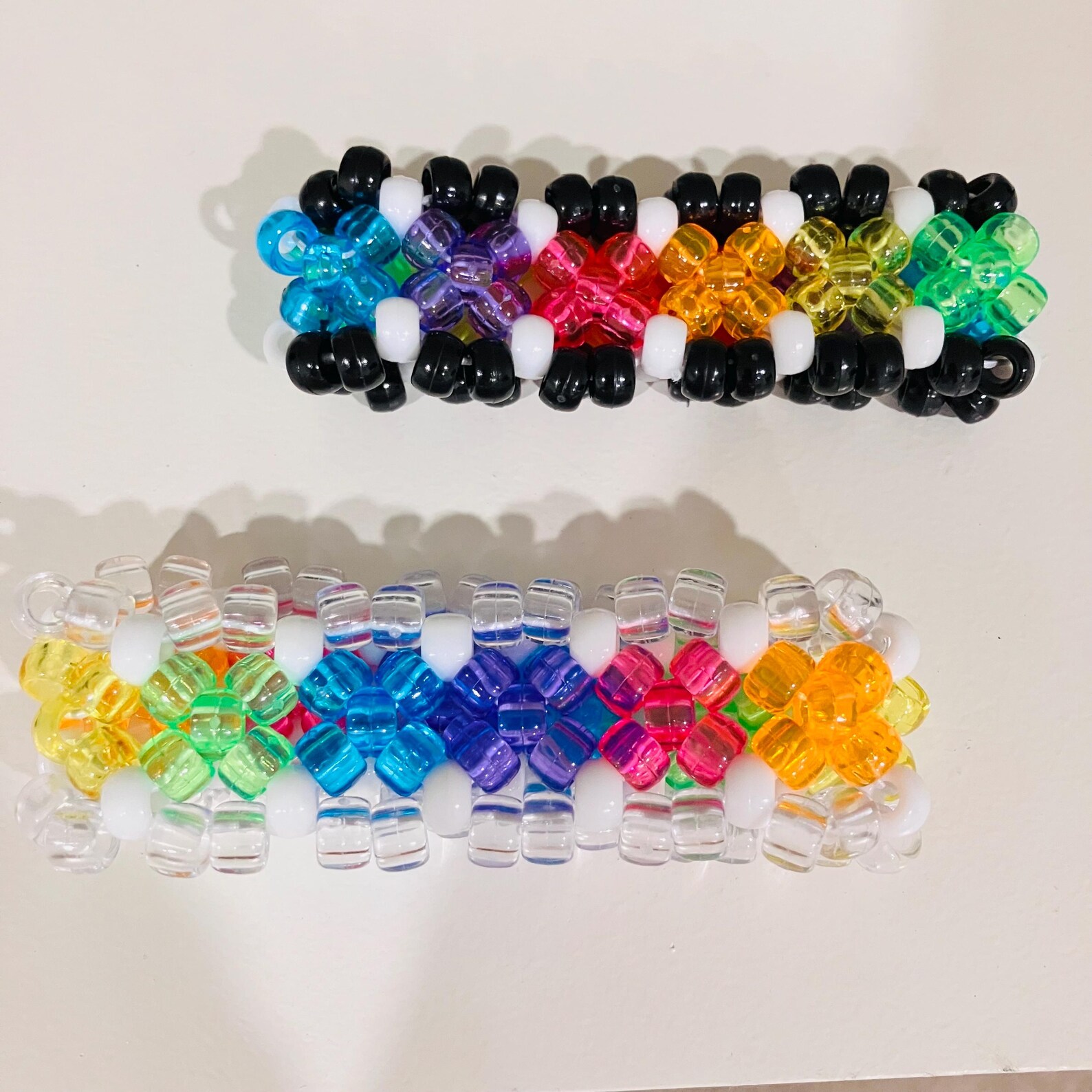 Translucent Rainbow Kandi X-base Cuffs - Etsy