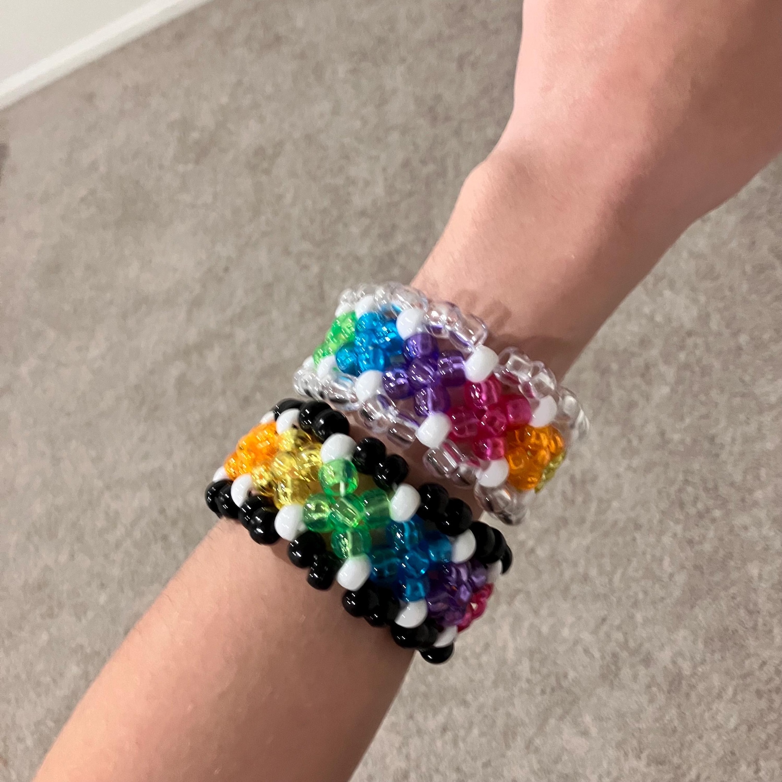 Translucent Rainbow Kandi X-base Cuffs - Etsy