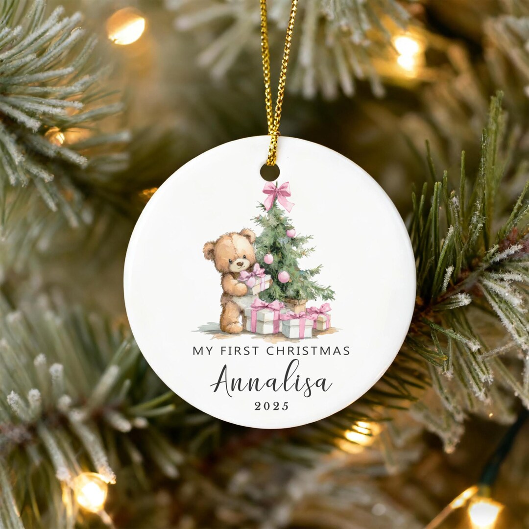 My First Christmas Ornament, Custom Baby First Christmas Ornament, Baby ...