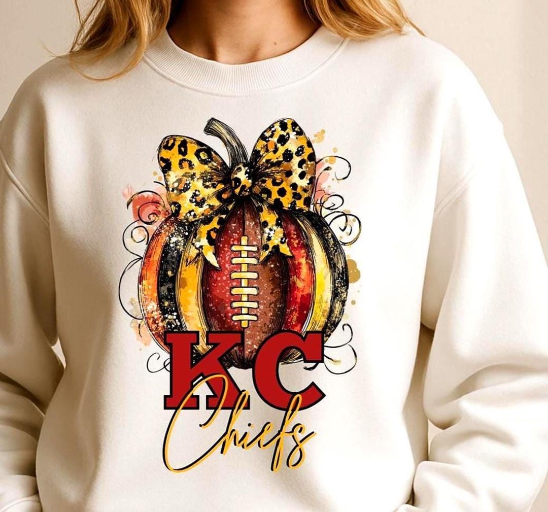 KC Chiefs Leopard Pumpkin PNG: Football Game Day Design (digital ...