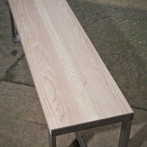 Ash Top Bench With Metal Legs - Etsy